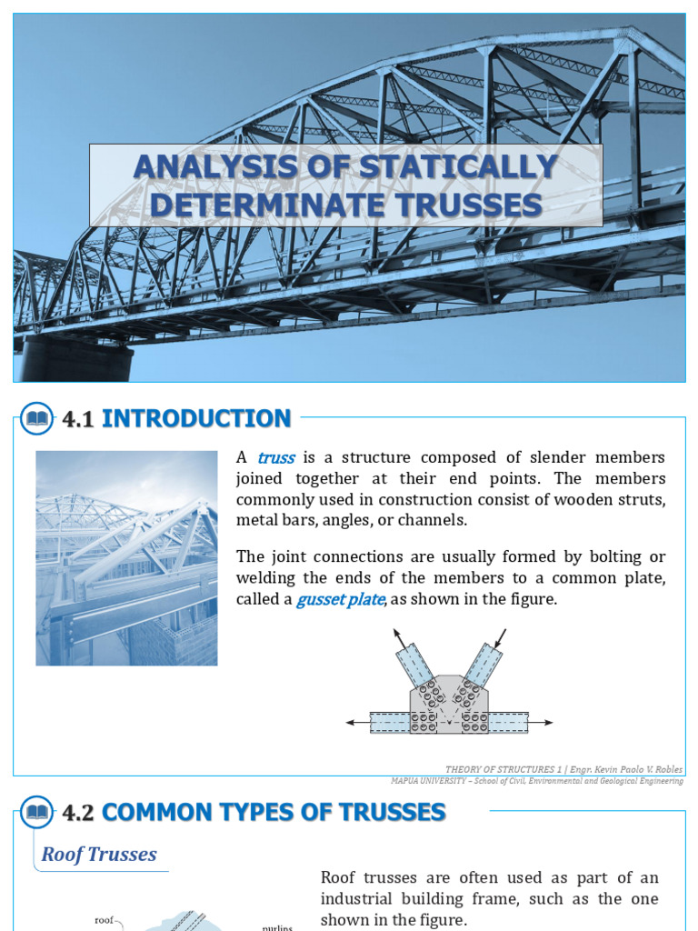 2a Ce131 01 Analysis of Statically Determinate Trusses | PDF | Truss ...