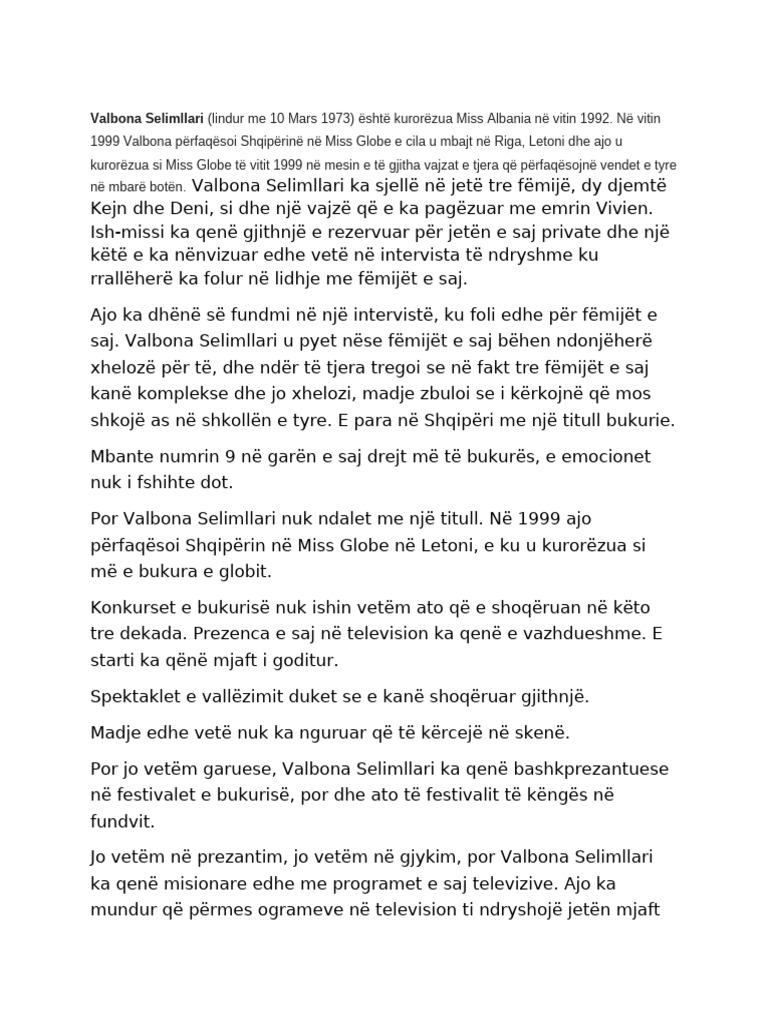 Valbona Selimllari | PDF