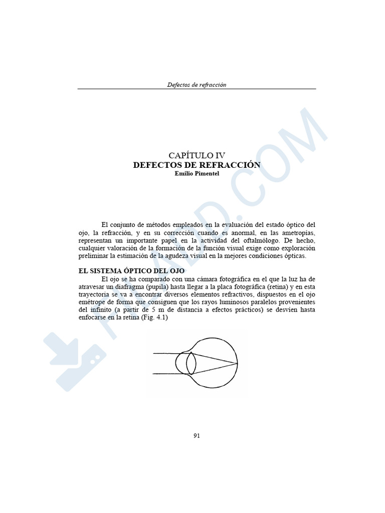 Defectos de Refracción Ocular y Ametropías | PDF | Ojo humano | Miopía