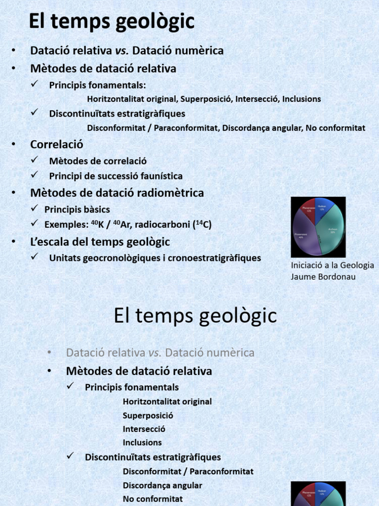 El Temps Geològic Campus Simplificat 2025 | PDF