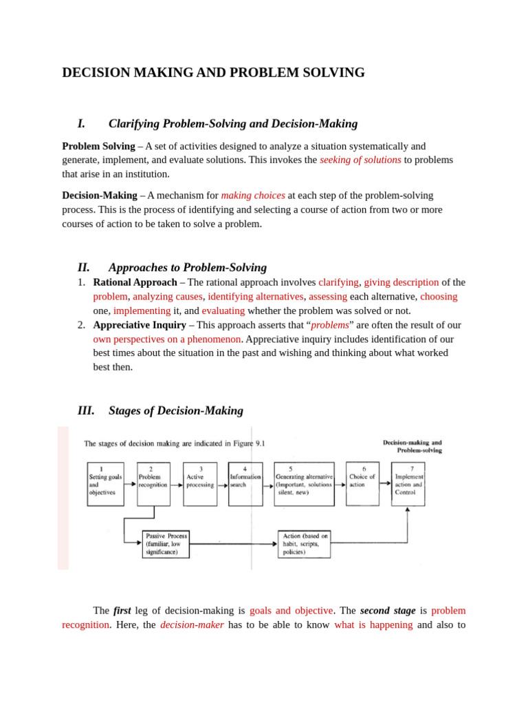 Decision Making and Problem Solving Guide | PDF | Decision Making | Policy