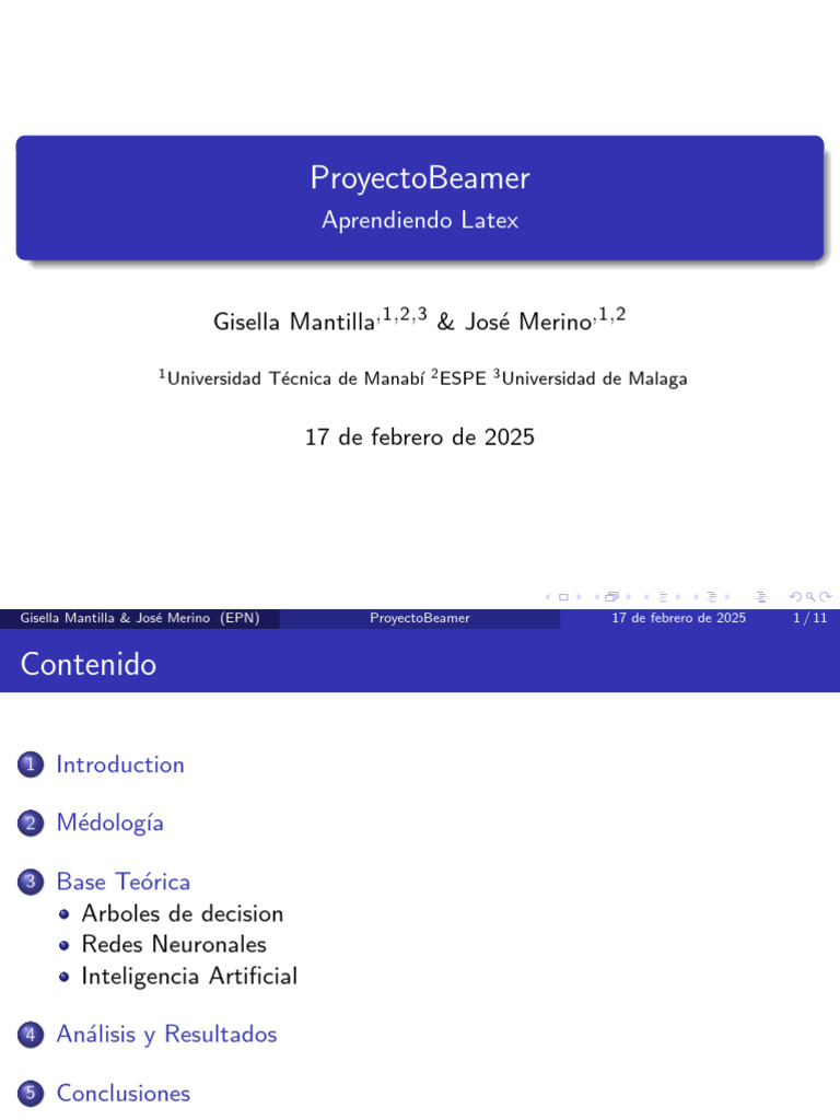 Proyecto Beamer | PDF | Inteligencia artificial | Inteligencia (IA) y semántica