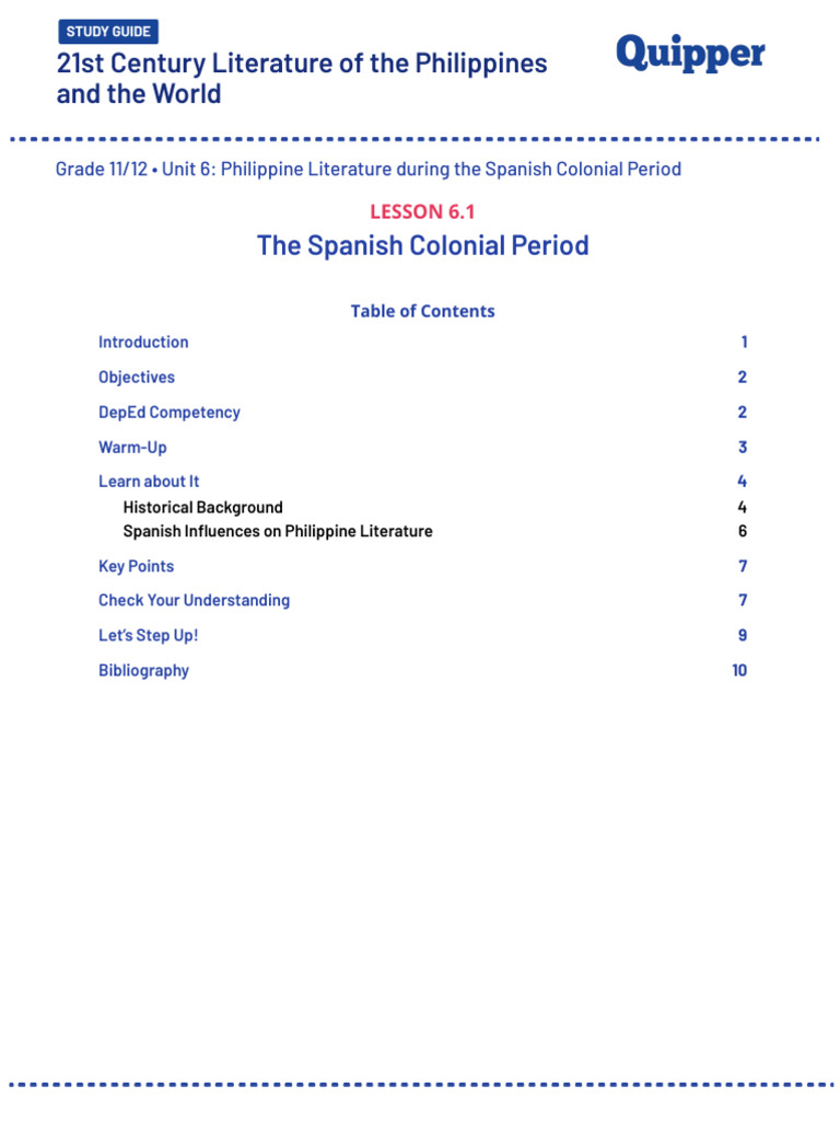 Spanish Colonial Influence on Philippine Literature | PDF | Philippines ...