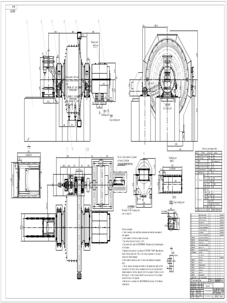 5518 Sag mill general drawing | PDF