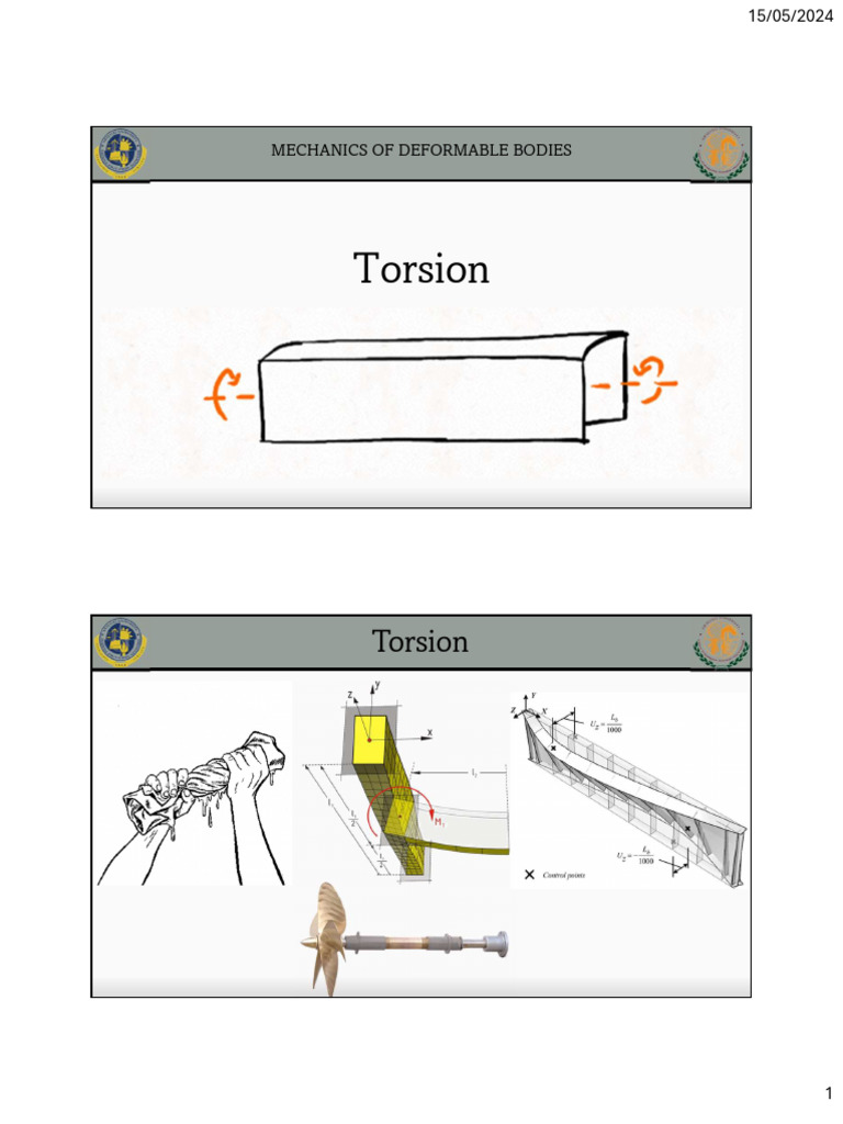 Hand Out - Torsion, Shear and Moment on Beams, Flexure and Horizontal ...
