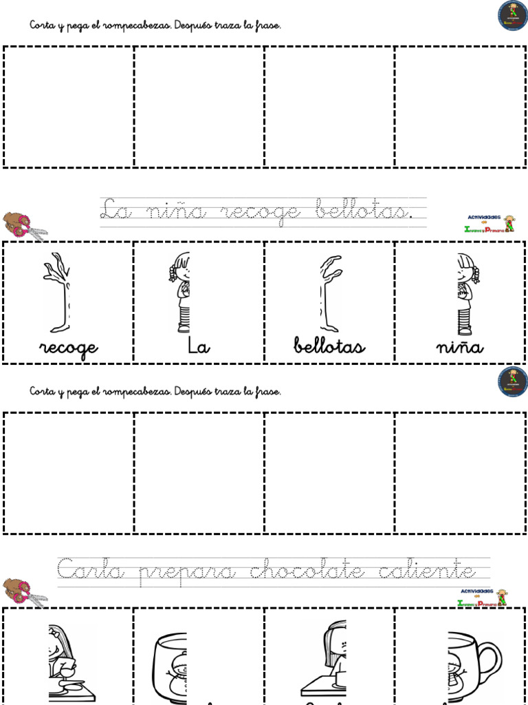 Consstruimos Oraciones Con Estos Rompecabezas | PDF