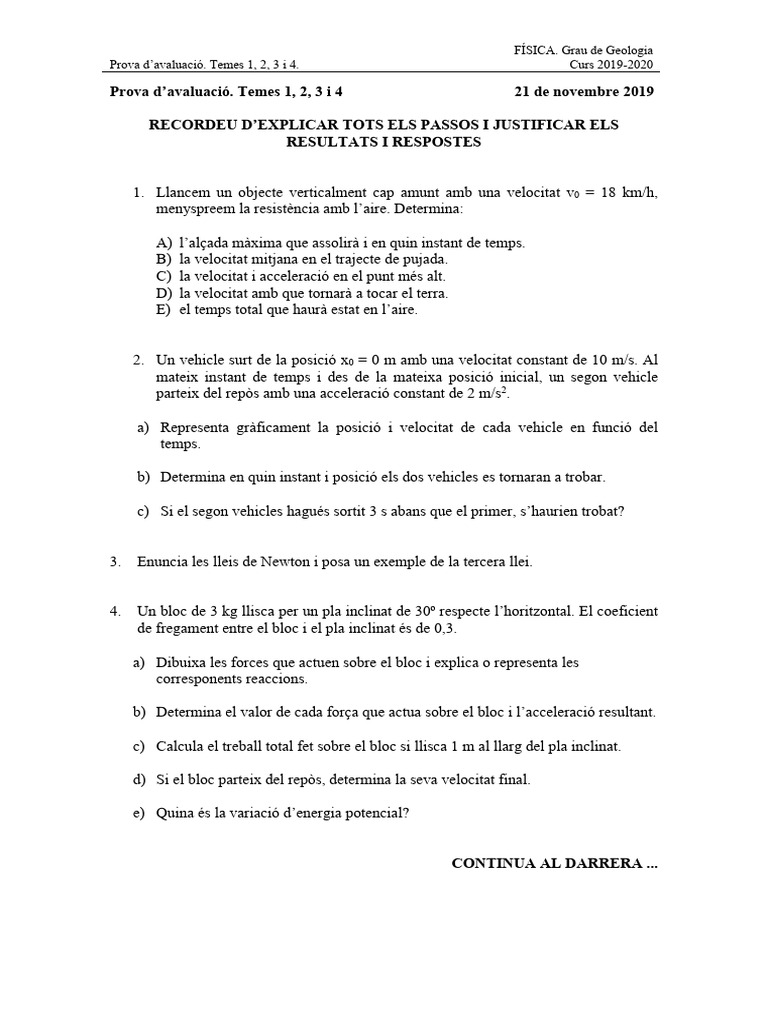 Prova1 2019-20 | PDF