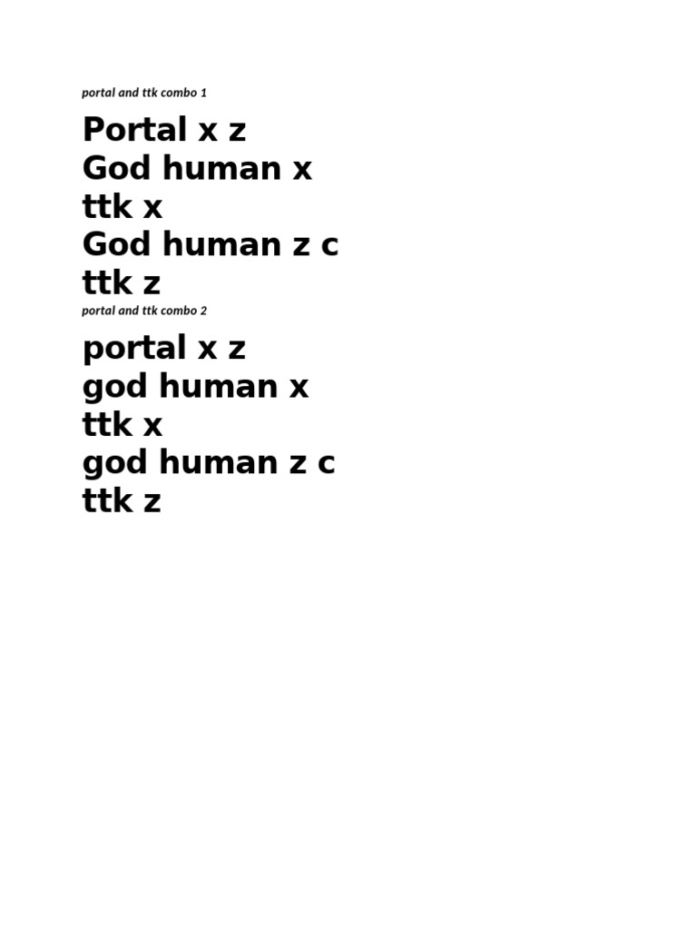 Portal and Ttk Combo | PDF