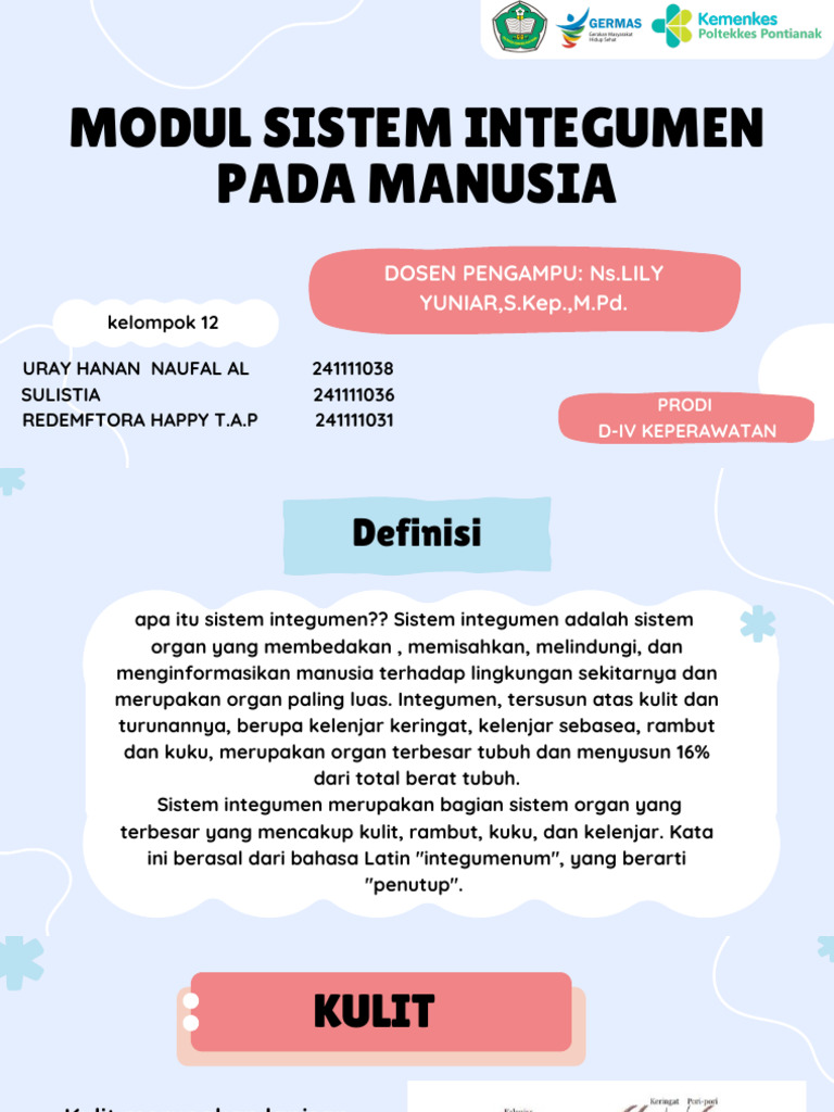 Modul Sistem Integumen Manusia | PDF