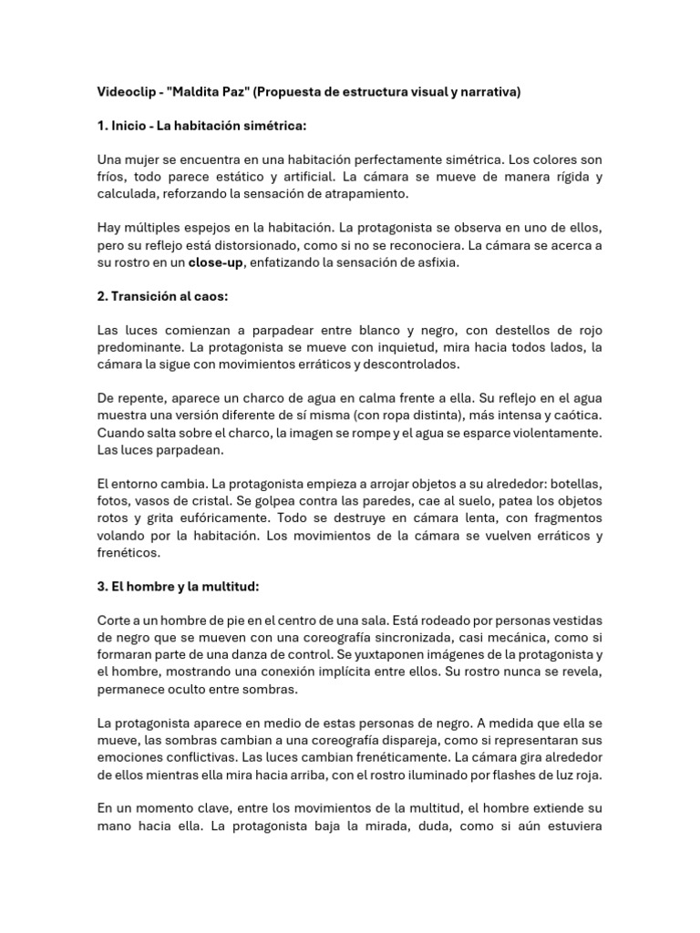 Propuesta de Estructura Visual y Narrativa para Maldita Paz | PDF