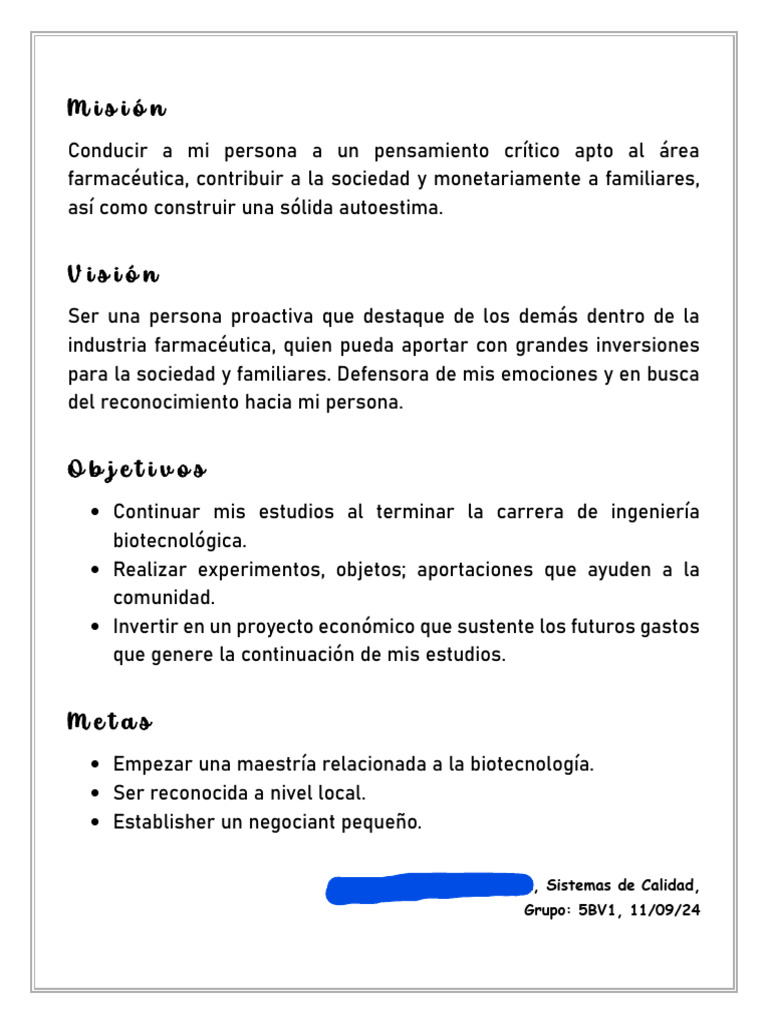 Calidad Misión | PDF
