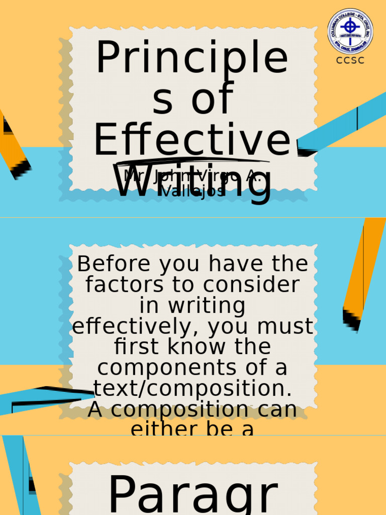 Principles of Effective Writing | PDF | Essays | Paragraph