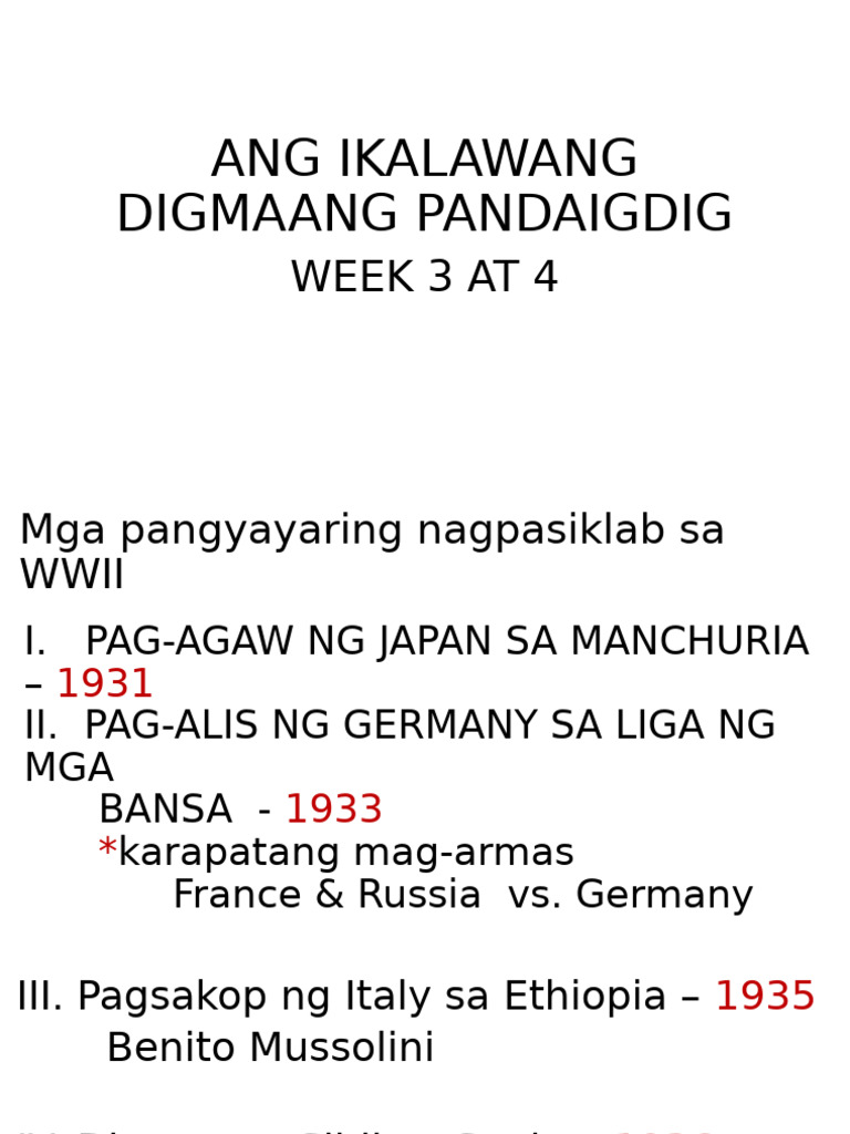 Q4 World War Ii Outline | PDF