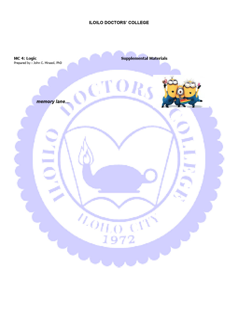 Handouts On Propositions 2024-2 | PDF | Proposition | Logic