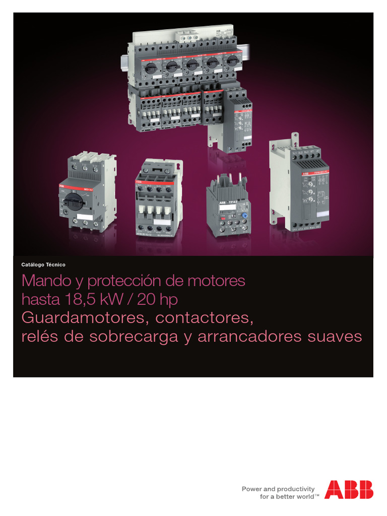 ABB - Mando y Proteccion Motores Hasta 18.5 KW-20 Hp | PDF | Relé | Corriente continua