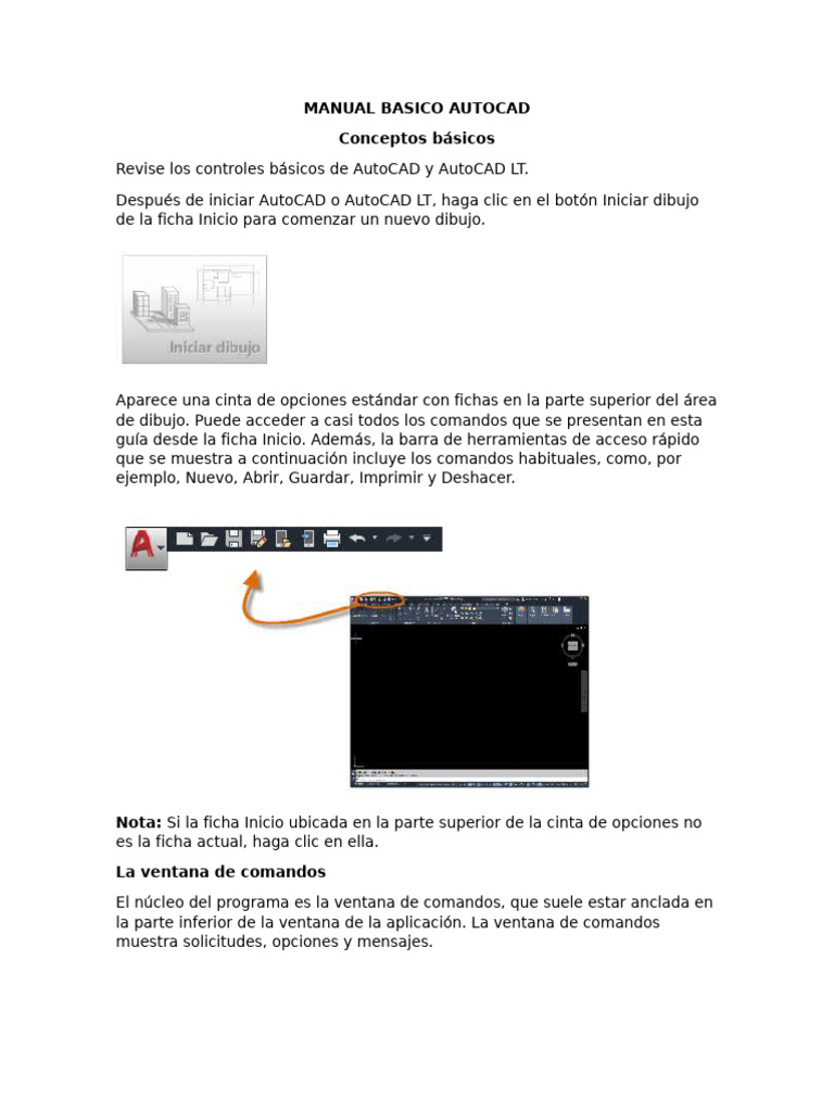 Manual Básico de AutoCAD | PDF | Cad automático | Ventana (informática)