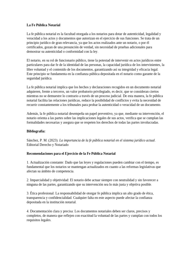 La Fe Pública Notarial | PDF | Justicia | Crimen y violencia