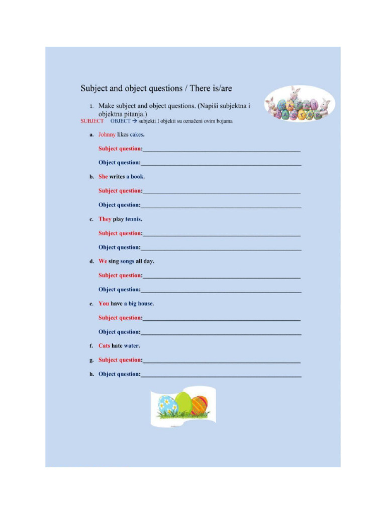 Subject and Object Questions | PDF