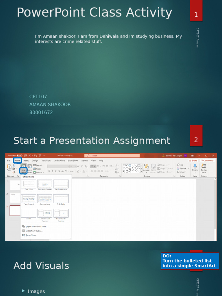 MS PPT Class Activity | PDF | Animation | Microsoft Power Point