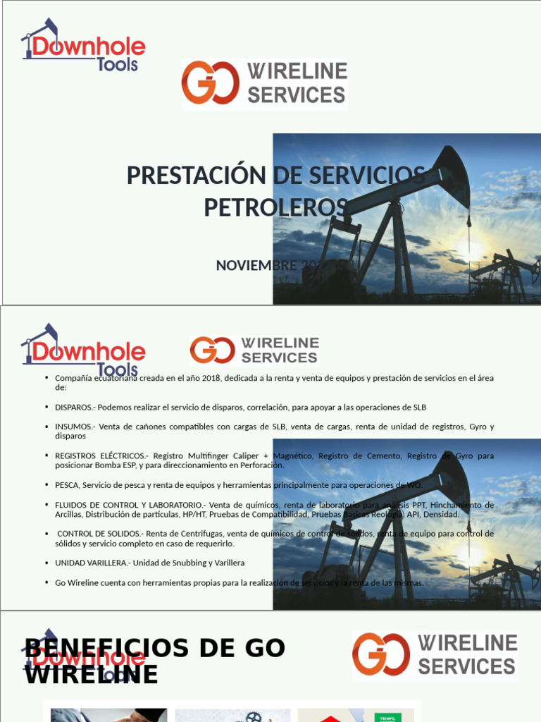 Presentacion Go Wireline - Nov2021 | PDF | Sustancias químicas