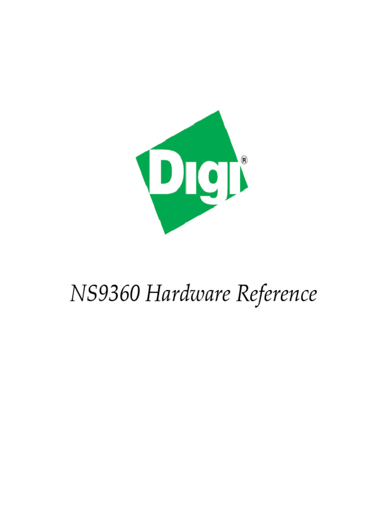 NS9360 Hardware Reference | PDF | Cpu Cache | Pointer (Computer Programming)