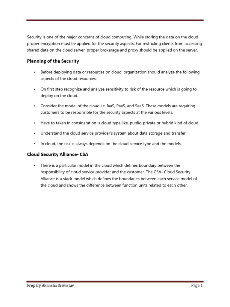 Unit 4 Cloud Securing Operations and Applications | PDF | Cloud ...