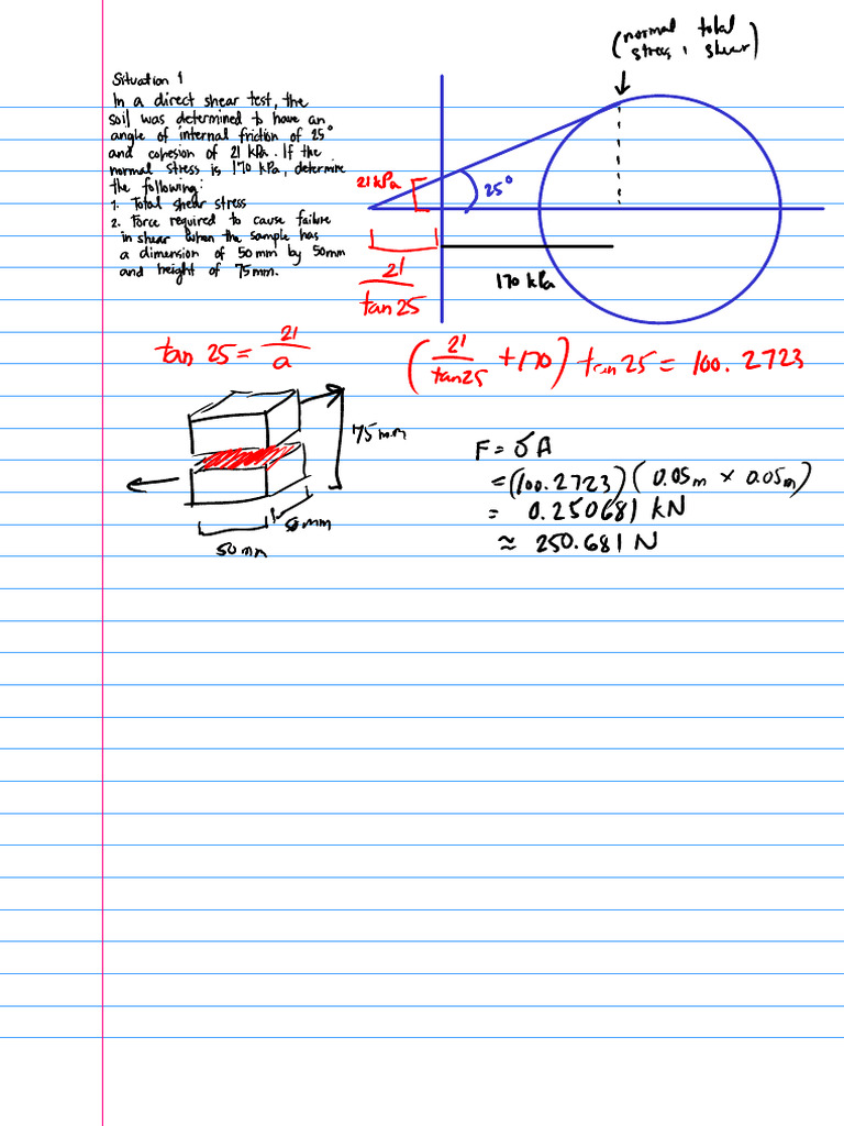 Foundation Mohr Circle Continuation - Annotated | PDF