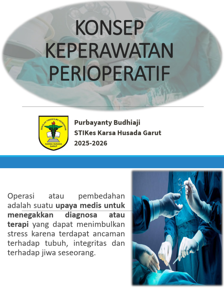 Konsep Keperawatan Perioperatif 2025 | PDF