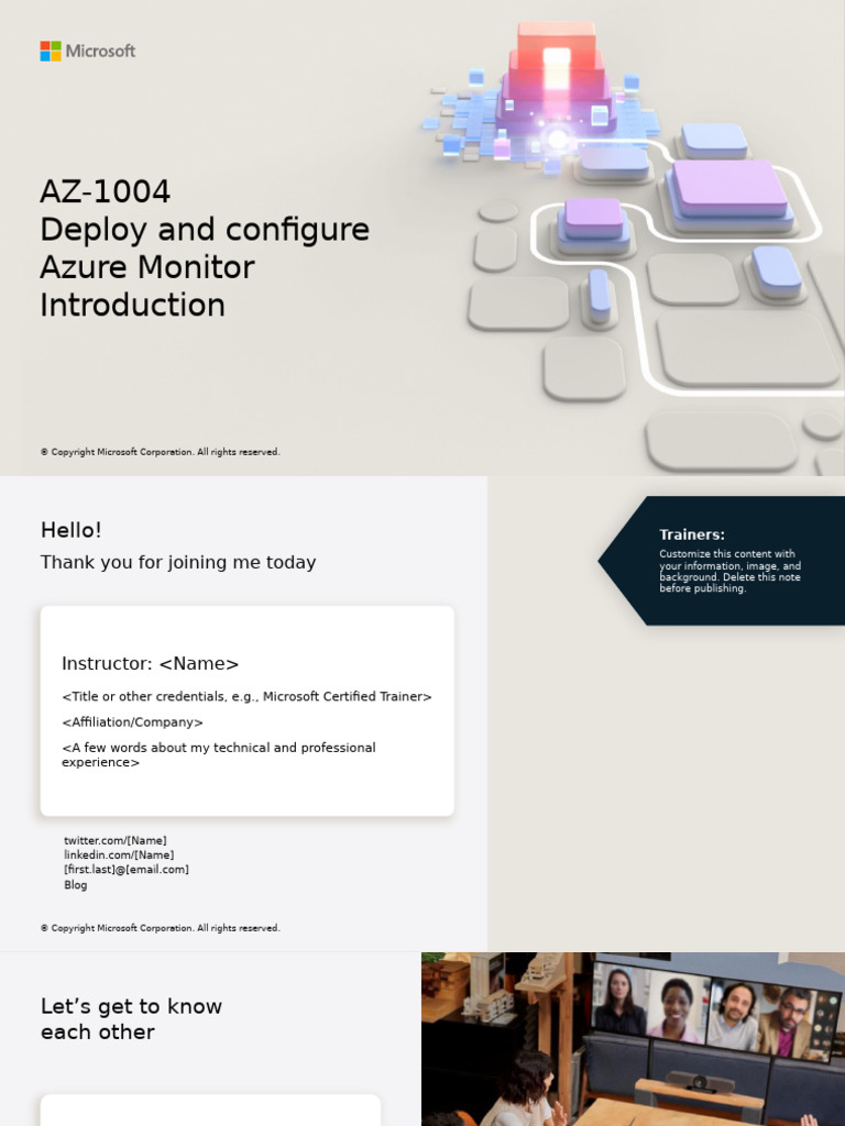 AZ 1004 ENU PowerPoint Introduction | PDF | Microsoft Azure | Microsoft