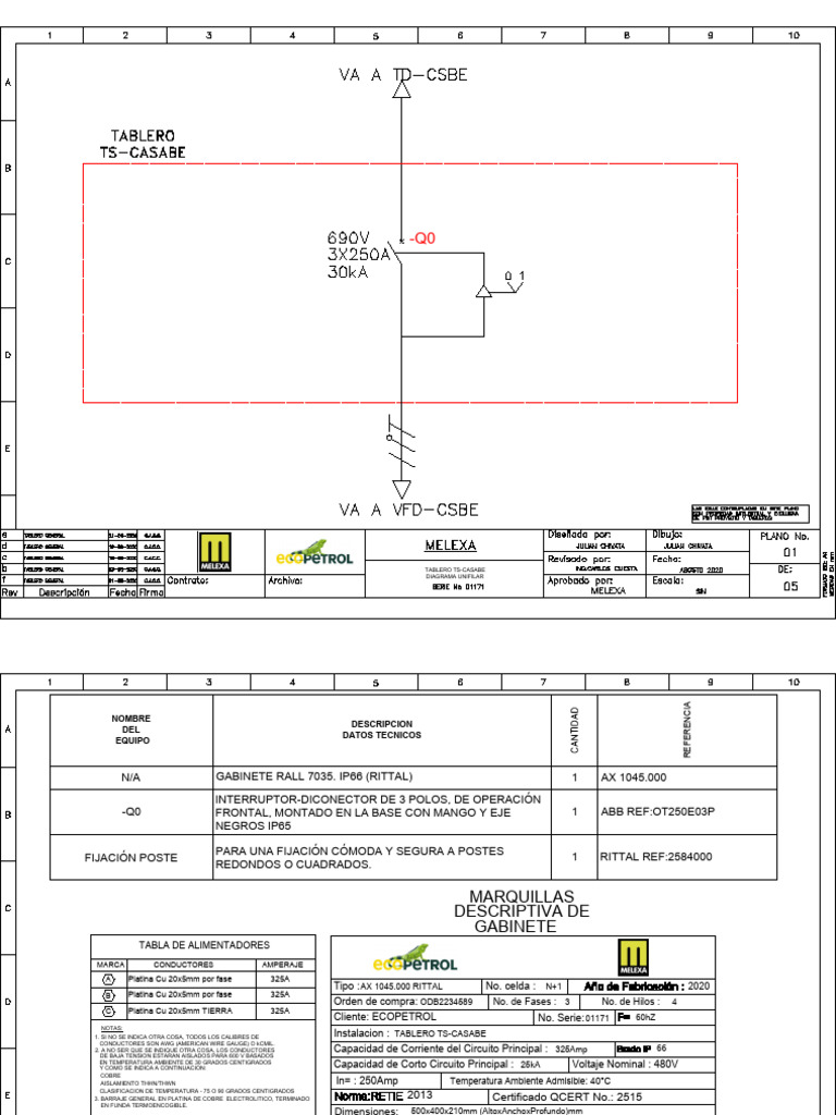 Tablero Seccionador Rev.f | PDF | Electricidad | Ingenieria Eléctrica