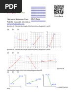 Distance Calculation Exam Questions | PDF | Mathematics | Geometry