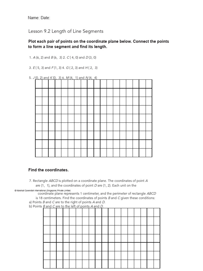 Line Segments and Coordinate Geometry | PDF | Cartesian Coordinate ...