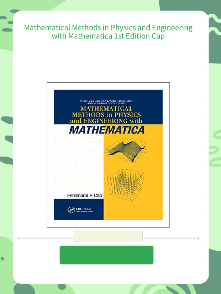 Mathematical Methods in Physics and Engineering with Mathematica 1st Edition Cap - The ebook ...