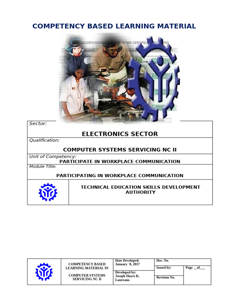 BASIC CBLM 2 - Work in A Team Environment | PDF | Nonverbal Communication | Communication
