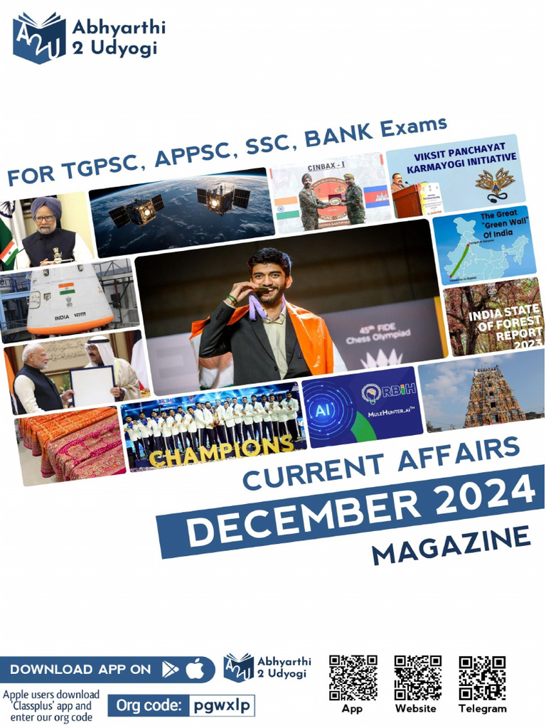 (English) DECEMBER 2024 Current Affairs @A2U | PDF | Most Favoured Nation