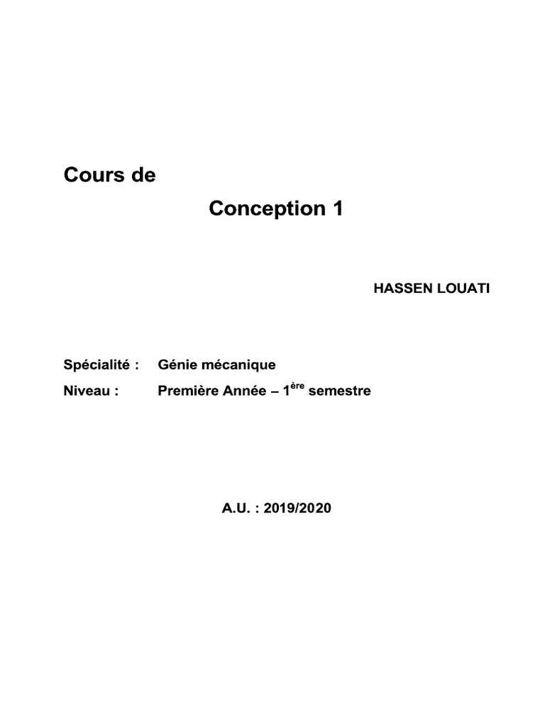 Cours Conception1 CH1 ISGIS Hassen | PDF
