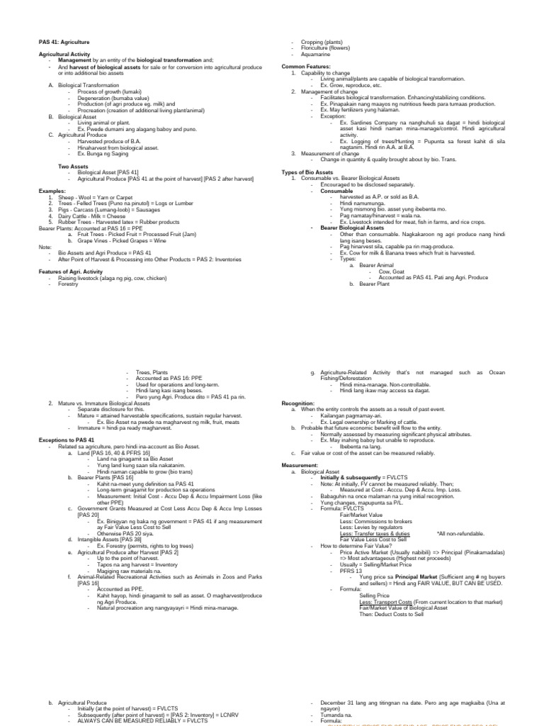 IA2 CH5_Biological Assets | PDF | Expense | Prices