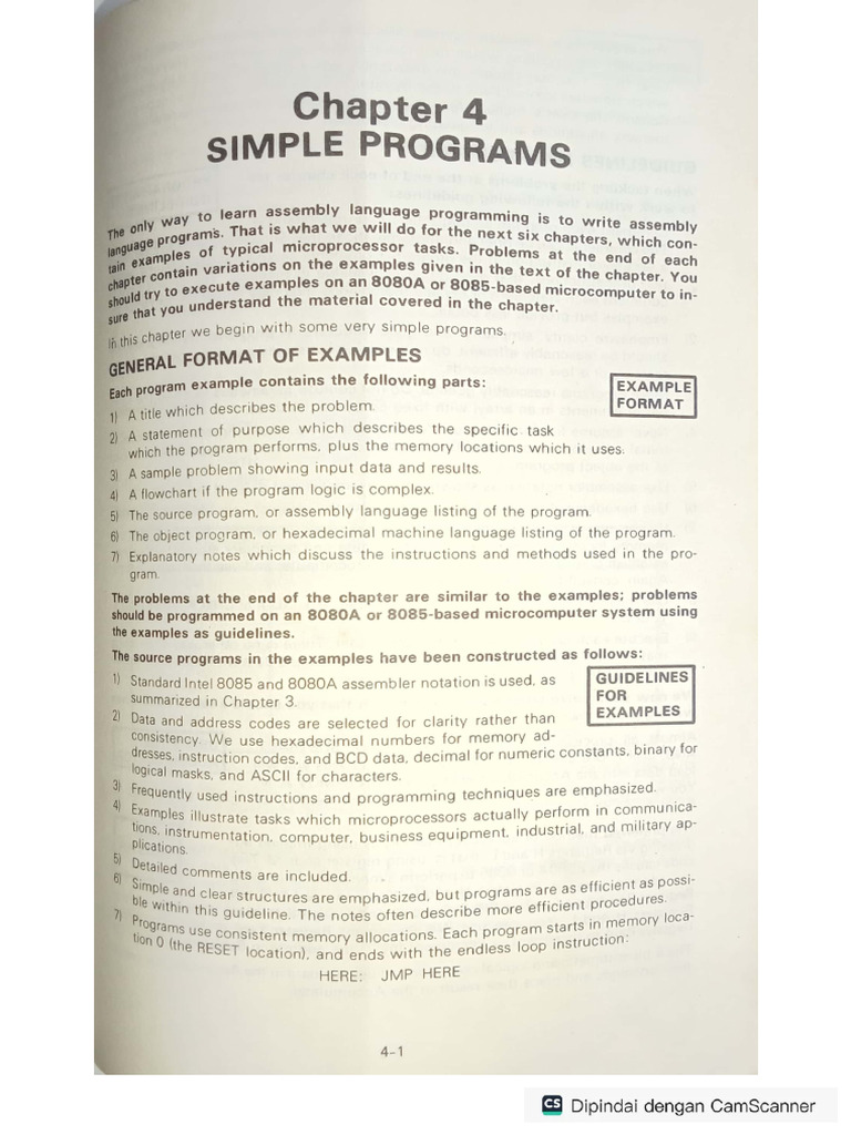 Bab 4 Simple Programs | PDF