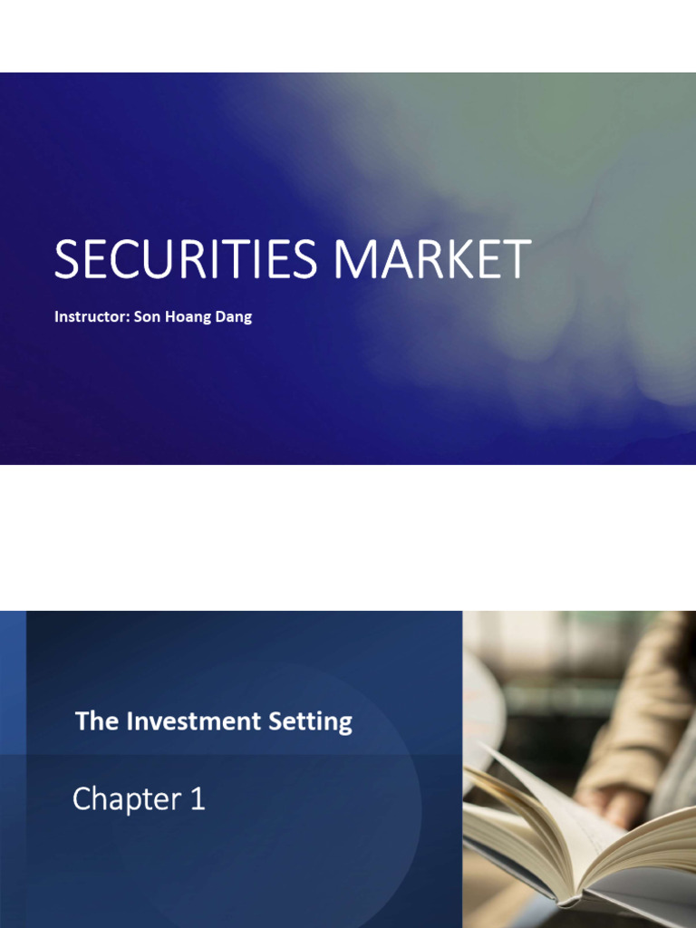 Understanding Securities Market Basics | PDF | Risk | Investing