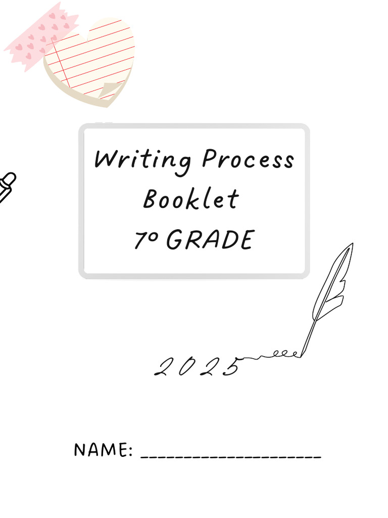 Writing Process Booklet 7th 2025 | PDF | Grammar | Linguistics