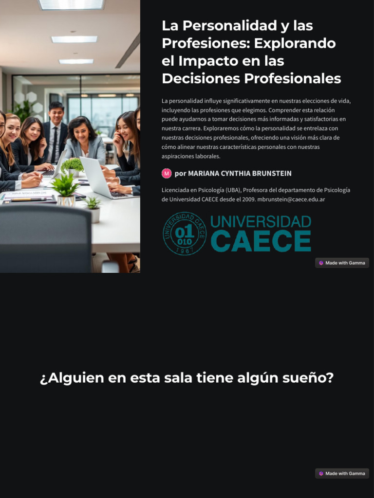 La Personalidad y Las Profesiones Explorando El Impacto en Las ...