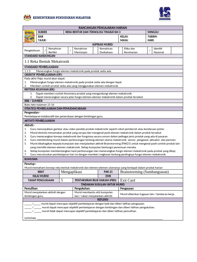 Minggu 3 RBT Ting 3 | PDF