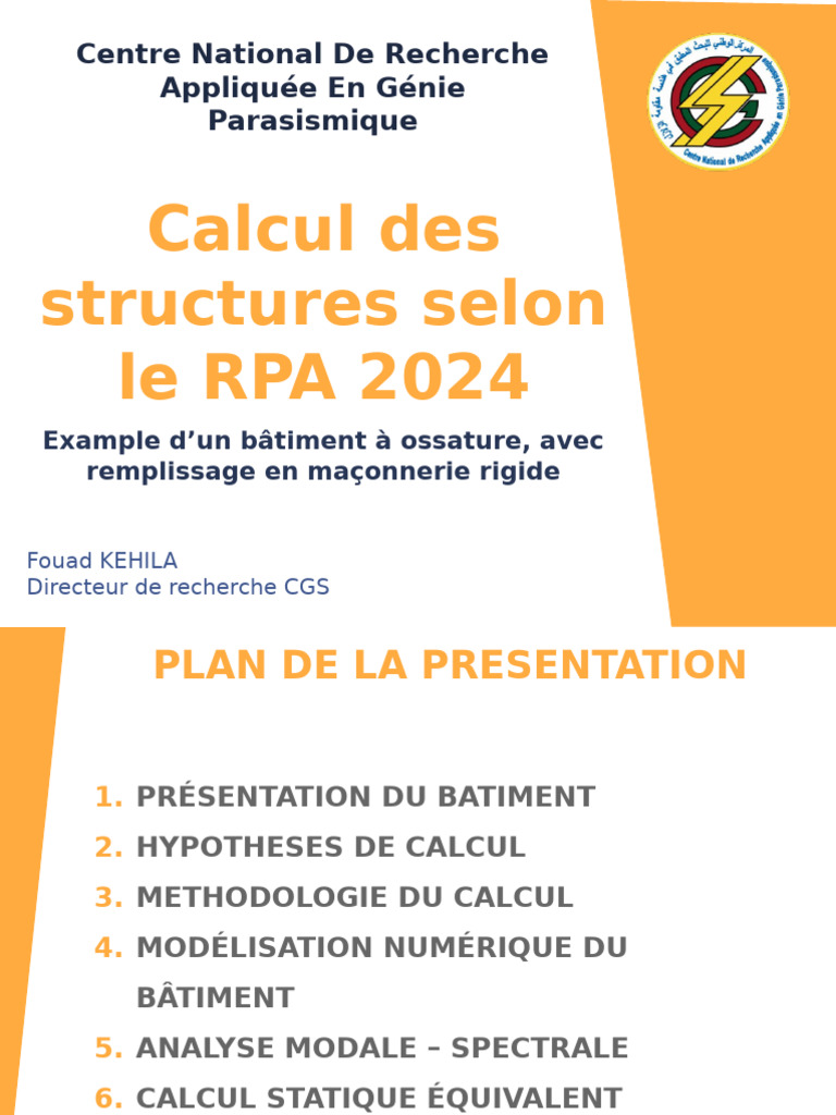 Example RPA 2024 | PDF | Béton armé | Matériaux de construction