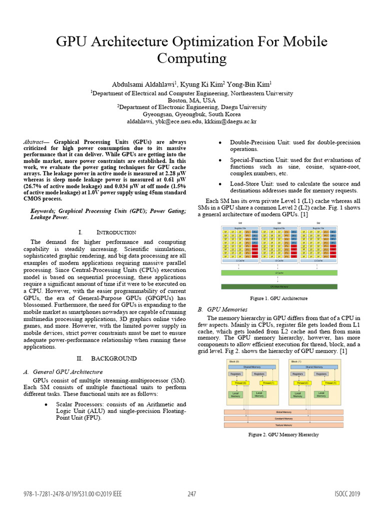 GPU_Architecture_Optimization_For_Mobile_Computing | PDF | Graphics Processing Unit | Central ...