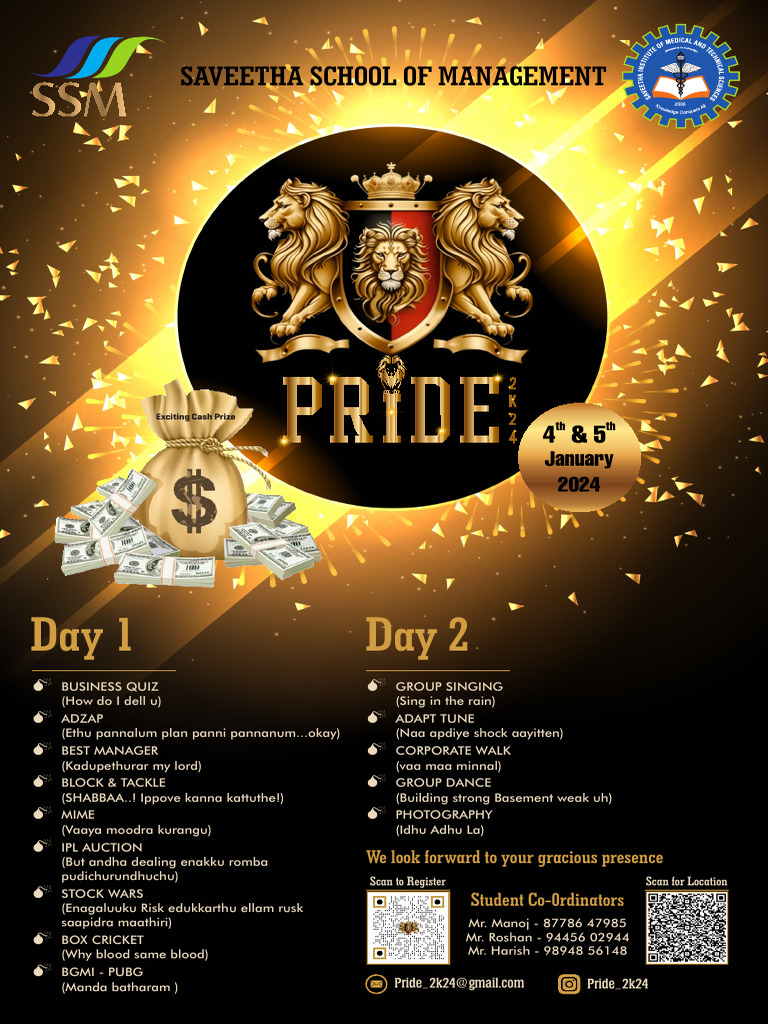 Pride 2k24 Event Schedule | PDF