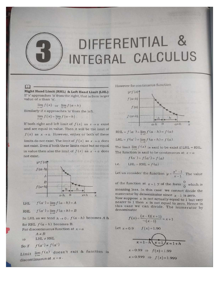 Differential & Integral Calculus Part-1 | PDF