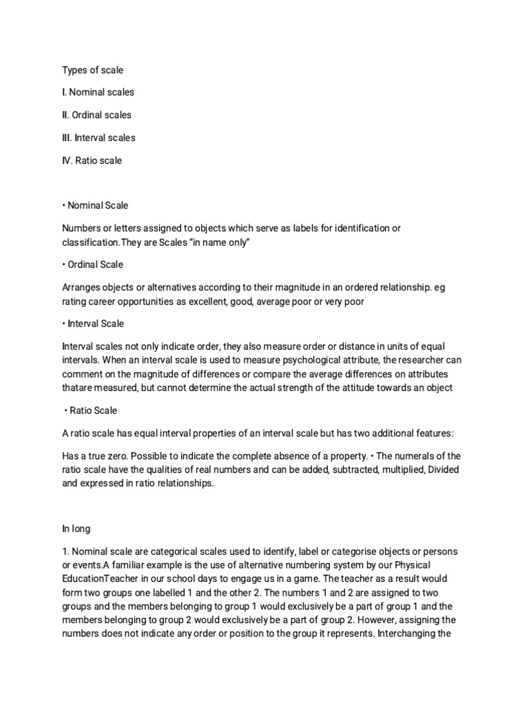 Types of scale-WPS Office | PDF | Level Of Measurement | Likert Scale