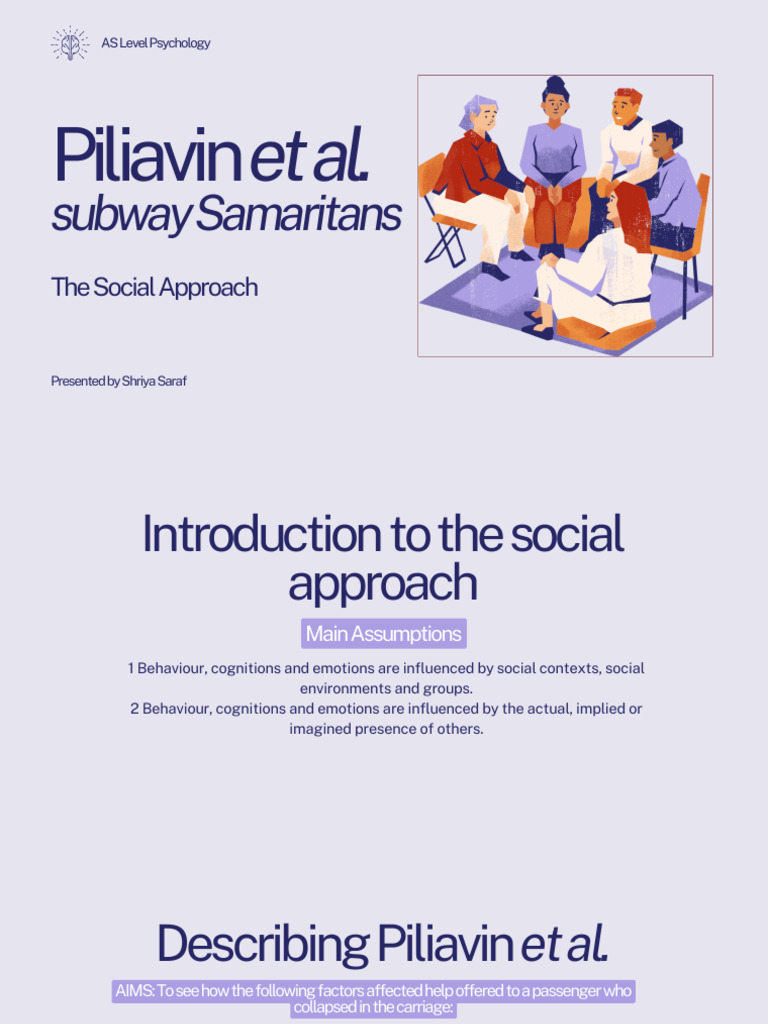 Piliavin Subway Samaritan Study Analysis | PDF | Emotions | Behavioural ...