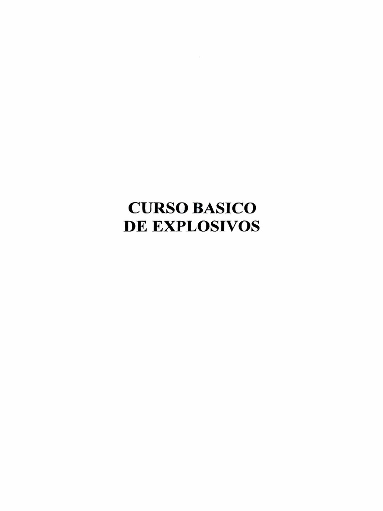 Curso Básico de Explosivos | PDF | Materiales