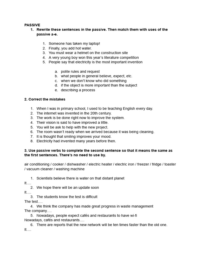 Activities Passive | PDF